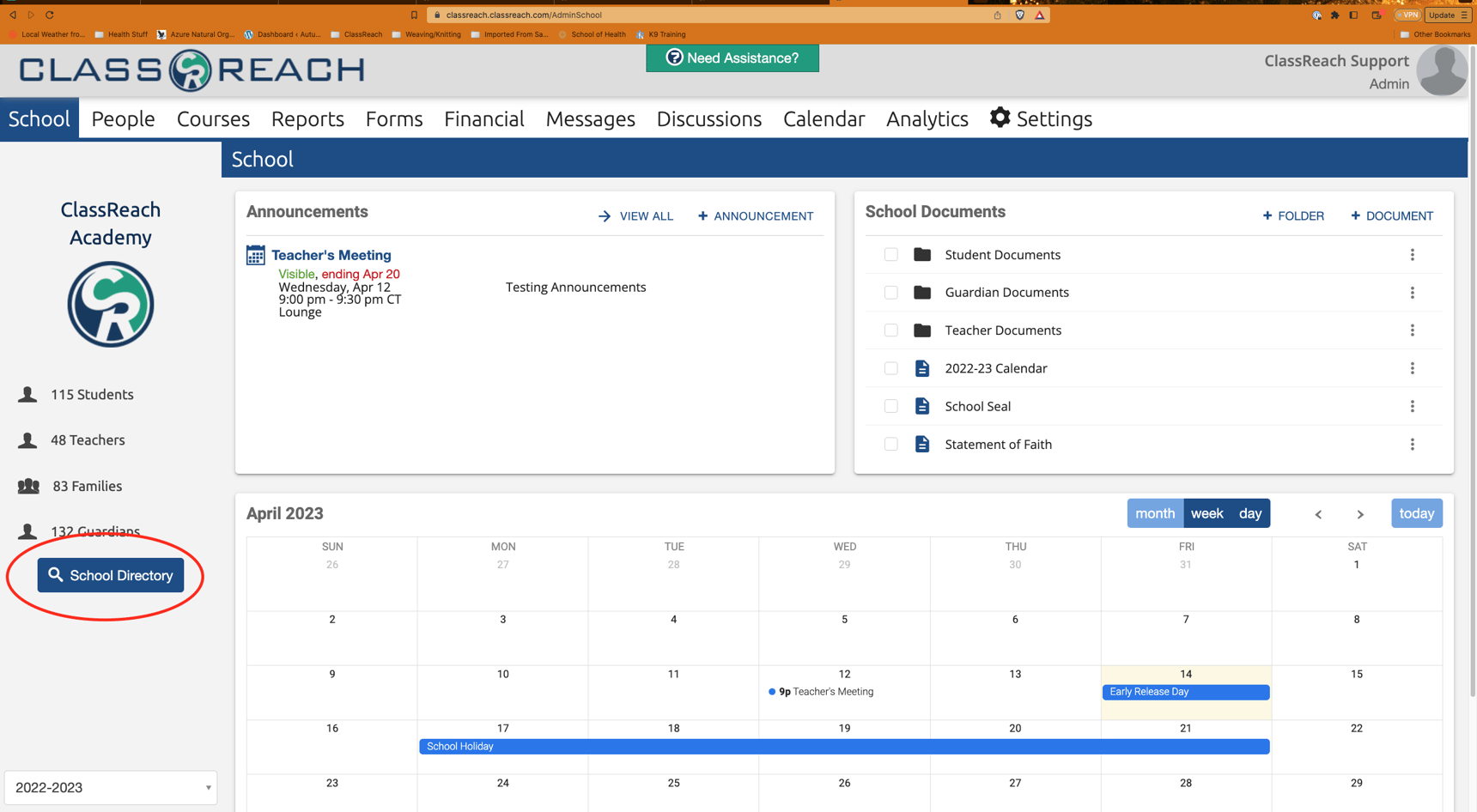 OLD--Viewing Your School Directory